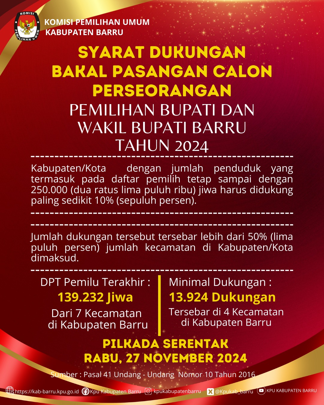 Kpu Barru Resmi Buka Pendaftaran Calon Independen Di Pilkada Serentak